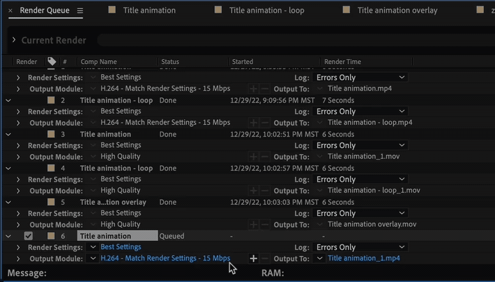 AE Fundamentals: Render