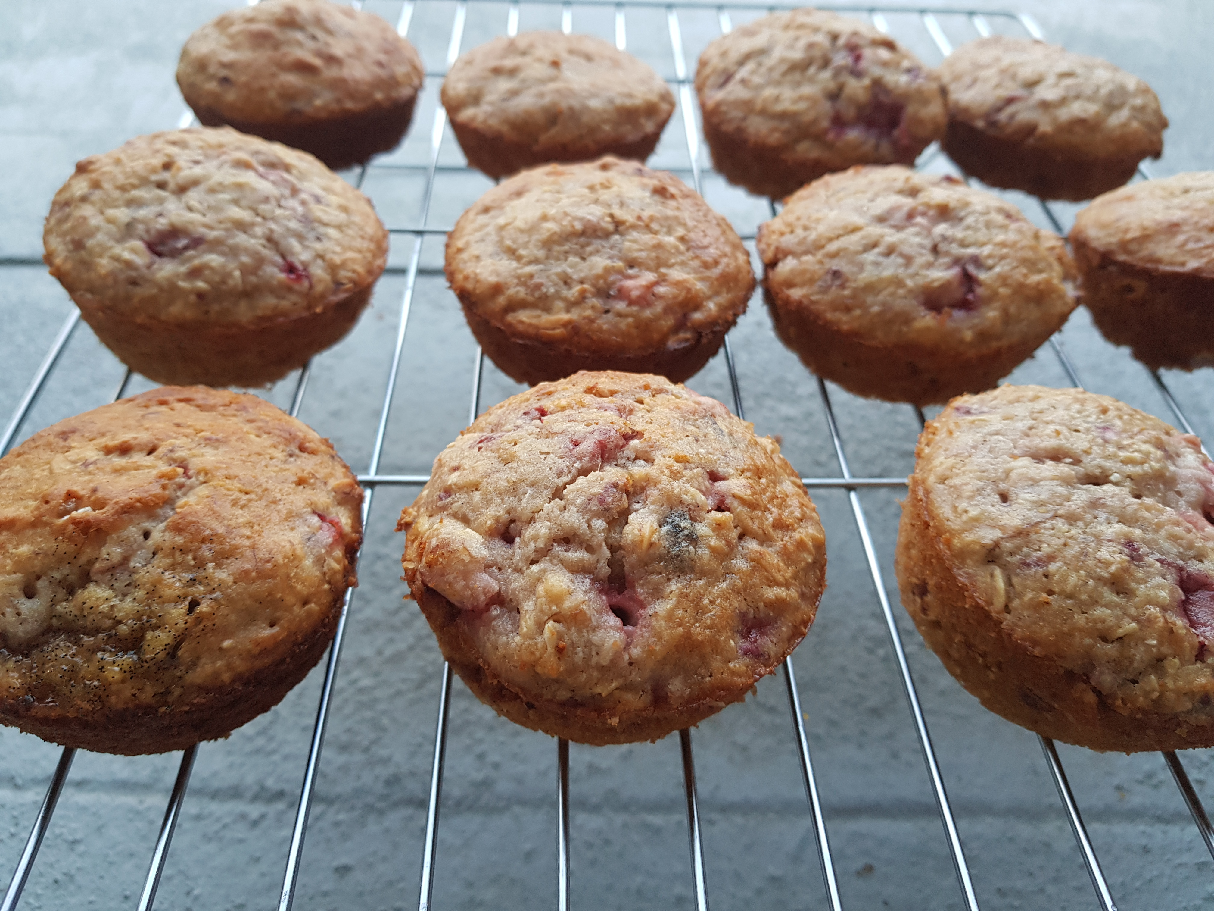 Simone Austin | Strawberry, Banana and Oat Muffins