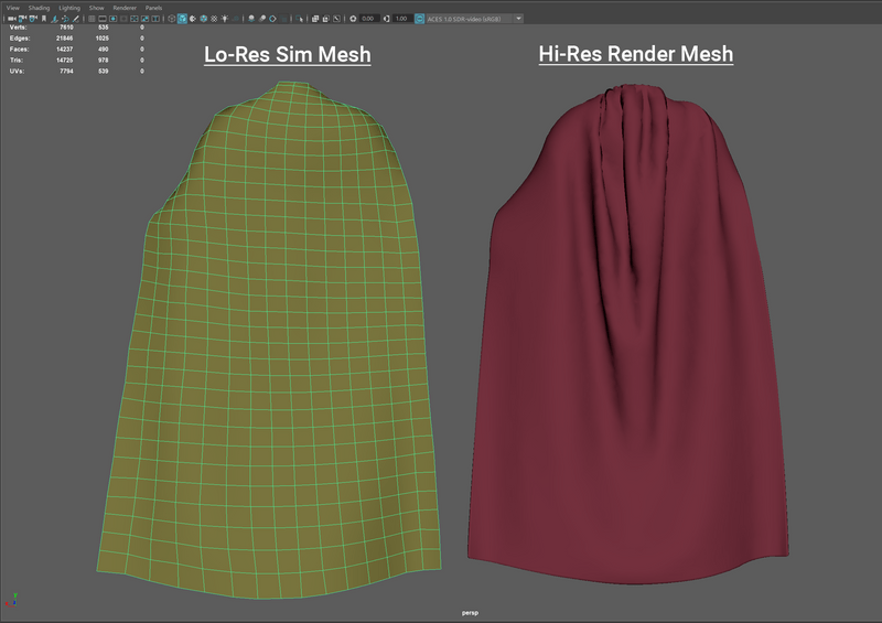 unreal cloth and hair simulation