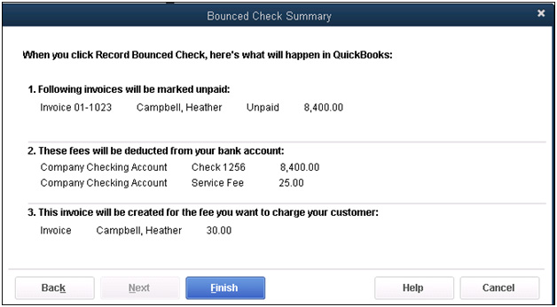 Manage Bounced Checks with a Click