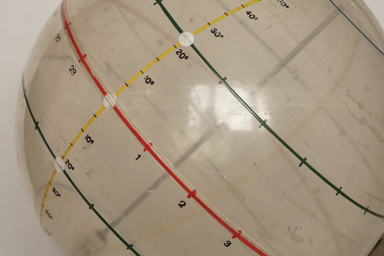 Unique plastic globe as scientific instrument , 1950's