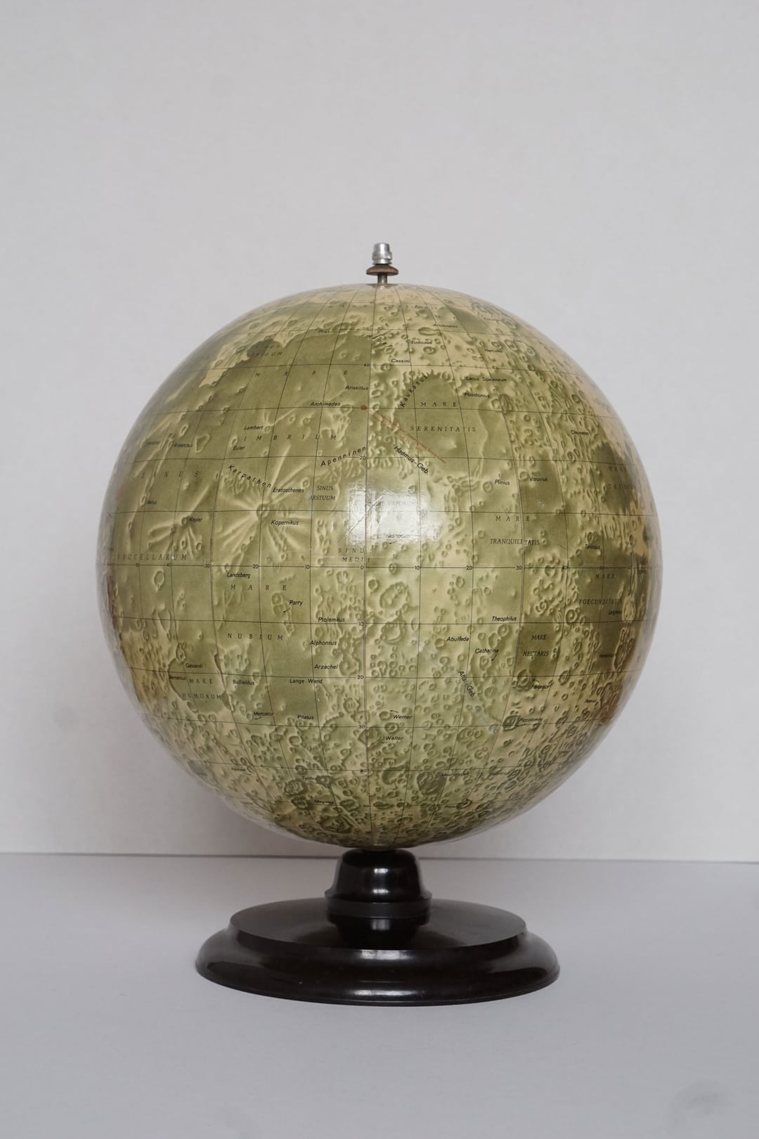 The first Moon globe displaying the Far side of the Moon, 1963