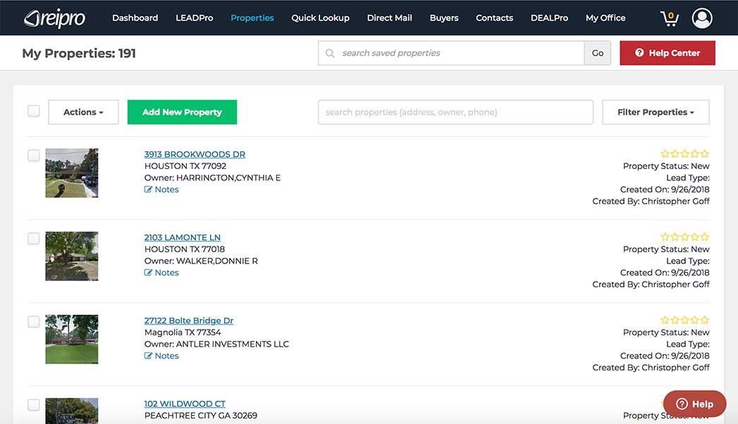 Real Estate Investing Software | Real Estate CRM | REIPro