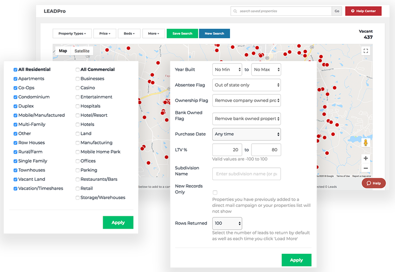Absentee Owners, Pre-foreclosures, Vacant, Bank Owned, and More