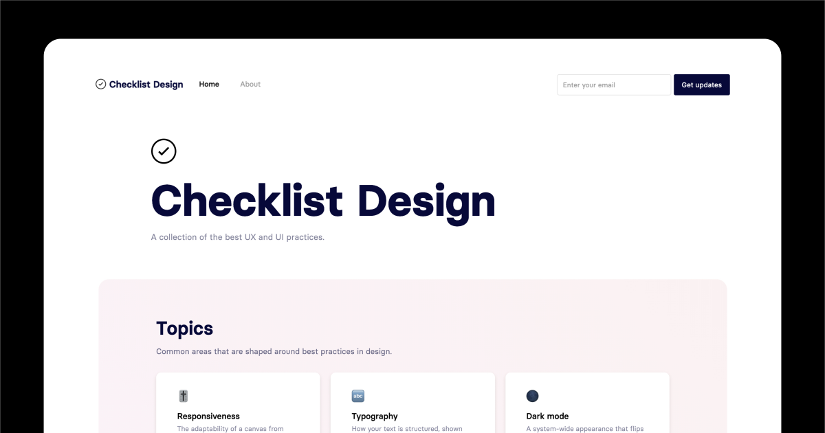 Checklist Design - Case Study