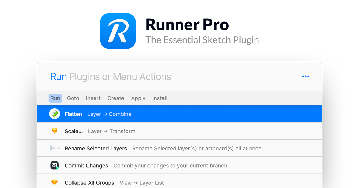 Runner Pro → The Essential Sketch Plugin