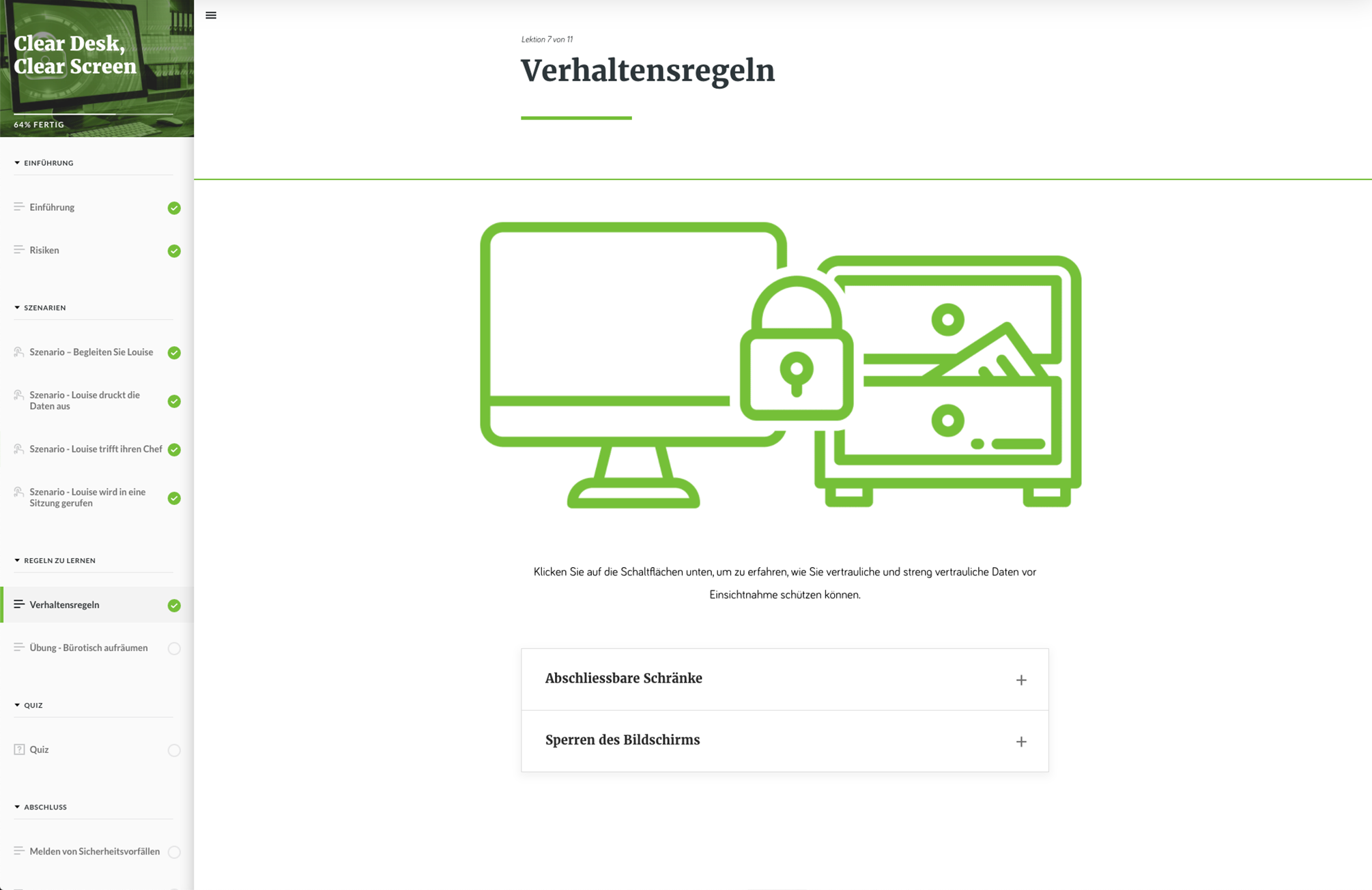 Clear Desk, Clear Screen