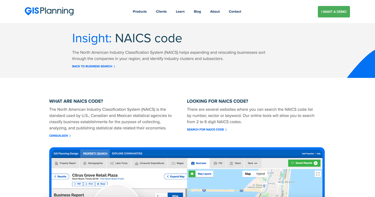 GIS Planning Insight Into NAICS Codes