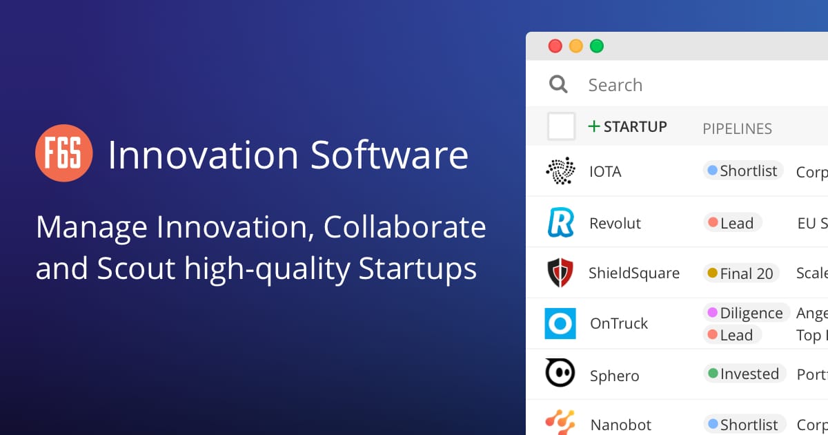 F6S Corporate Innovation Software for Open Innovation - F6S Services