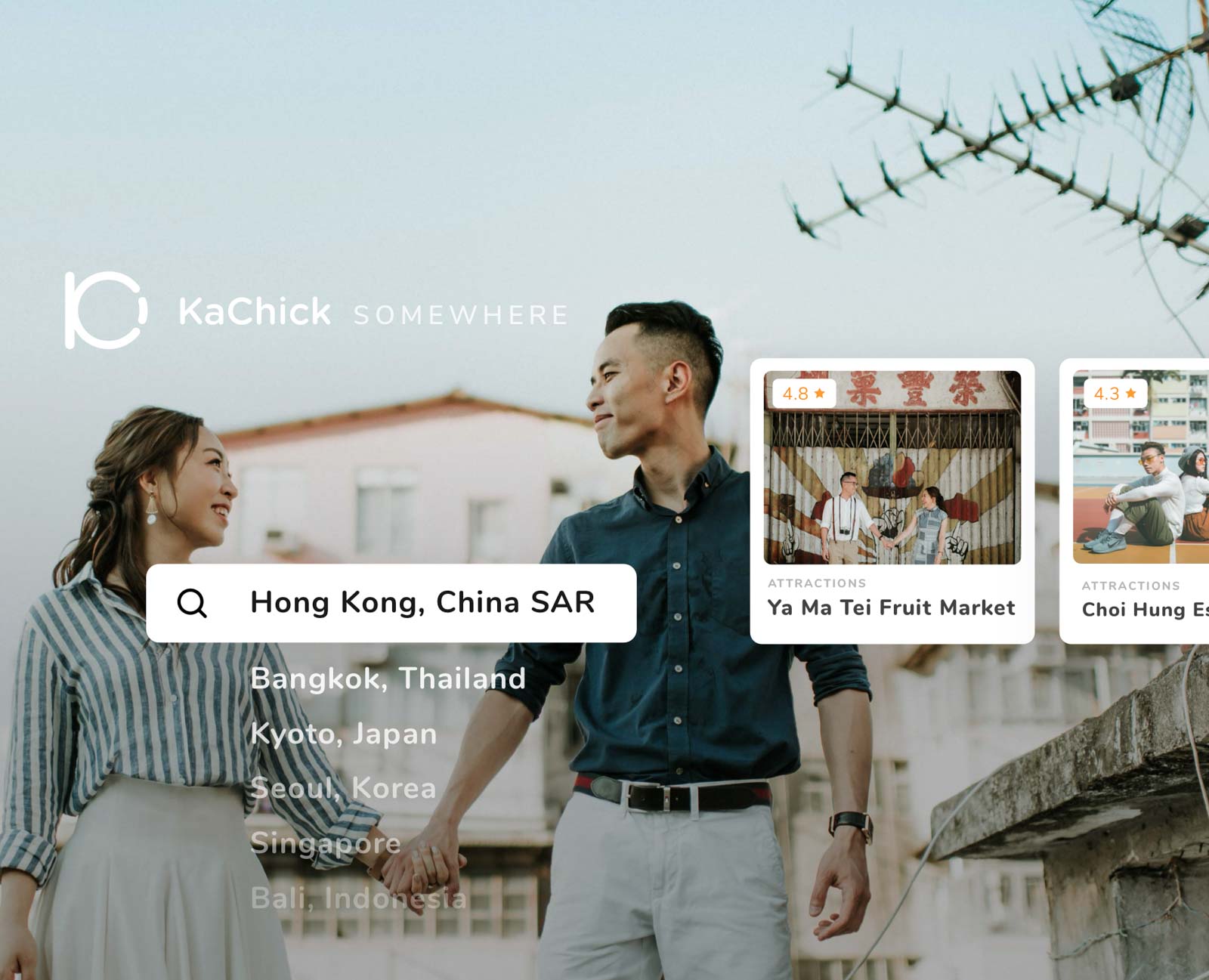 KaChick Somewhere travel platform - by Spencer Chow