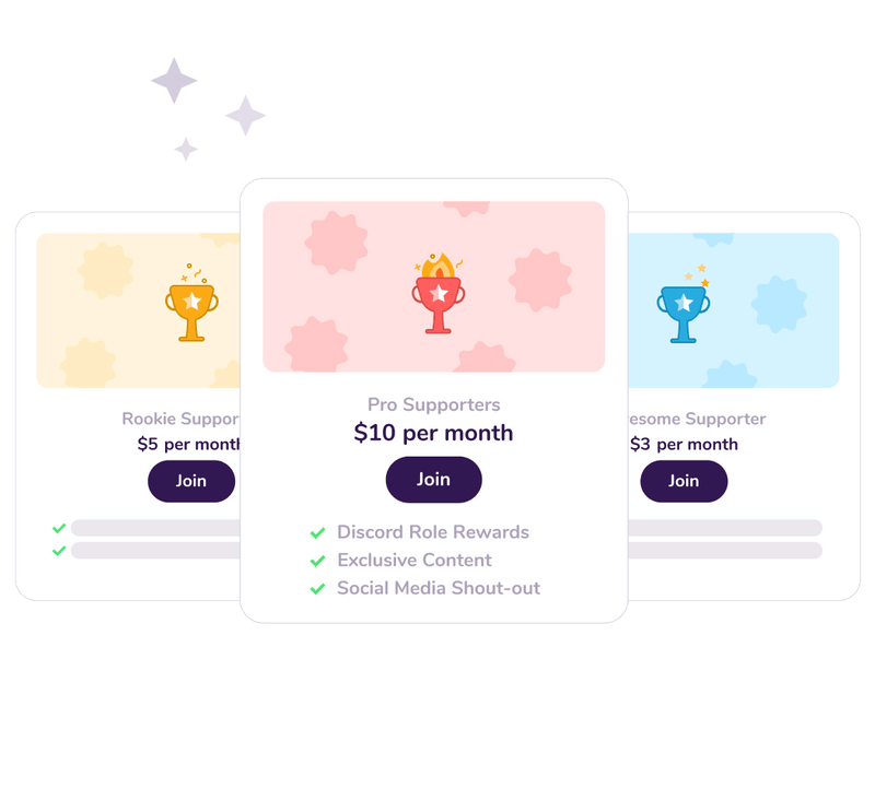 Ko-fi Membership Tiers