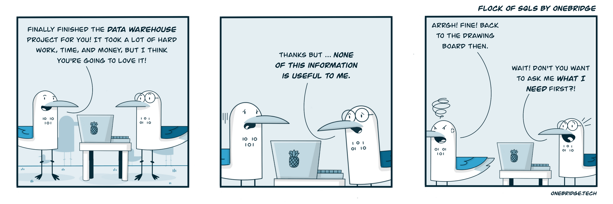 Data Comics | Flock of SQLs | Onebridge