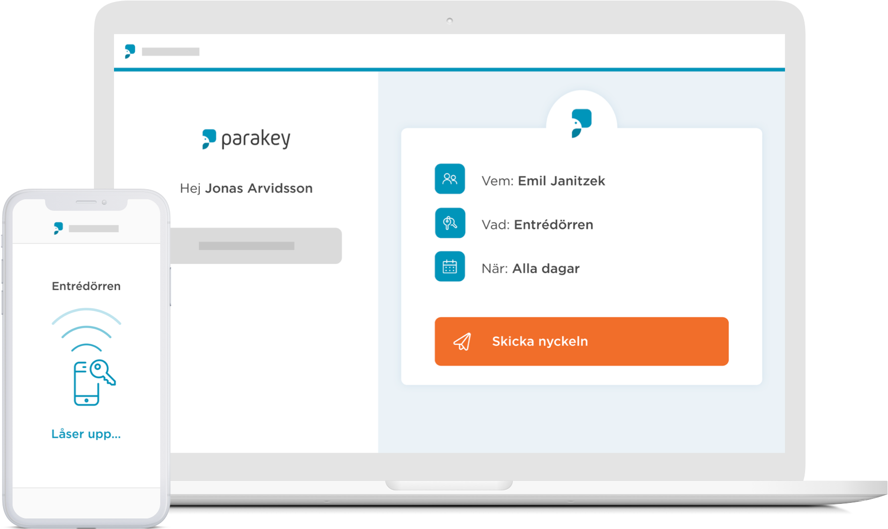 Parakey - Öppna låsta utrymmen med din smartphone