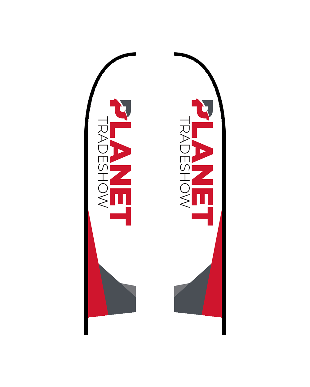 14ft Double-Sided Blade Flag | Planet Tradeshow