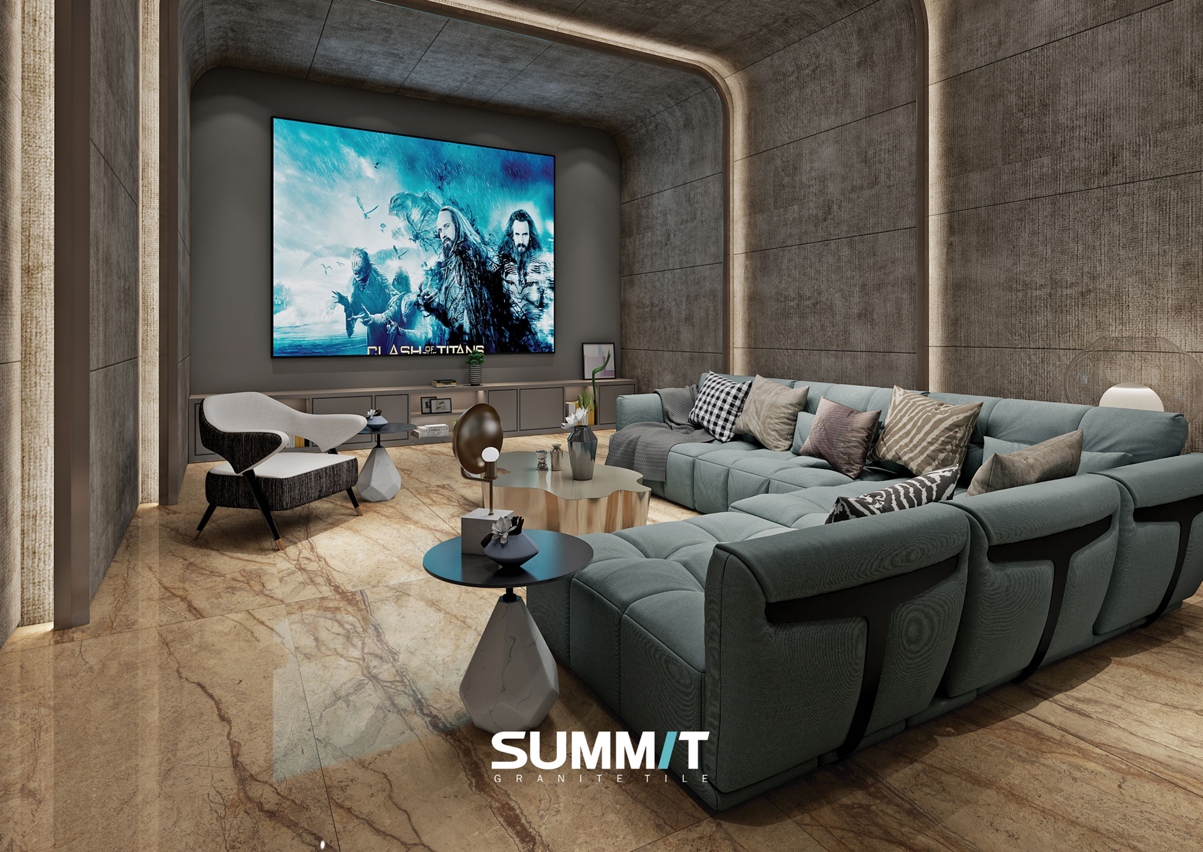 Rain Forest Brown - SFRQ 189022 Crown Beads Max | Granite Tile