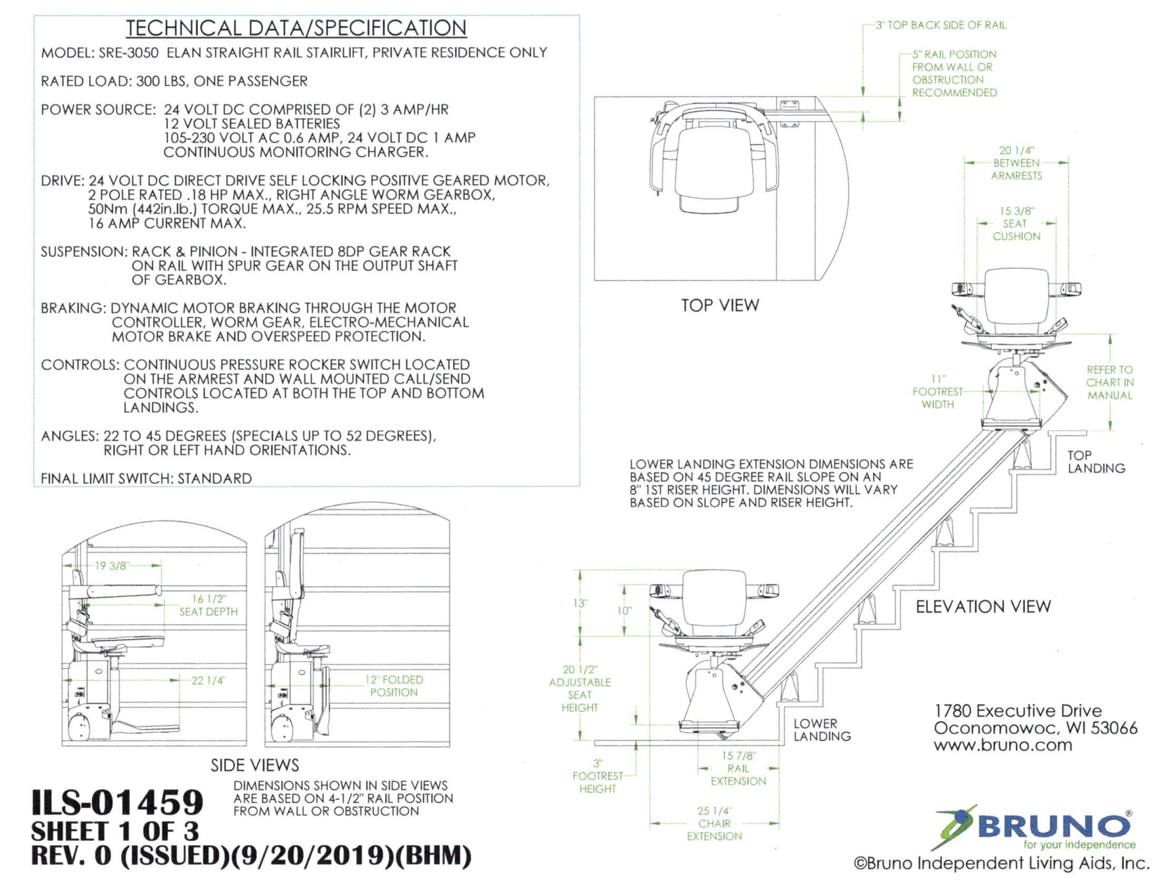 Bruno Elan SRE-3050 Stairlift | Access Solutions, Inc.
