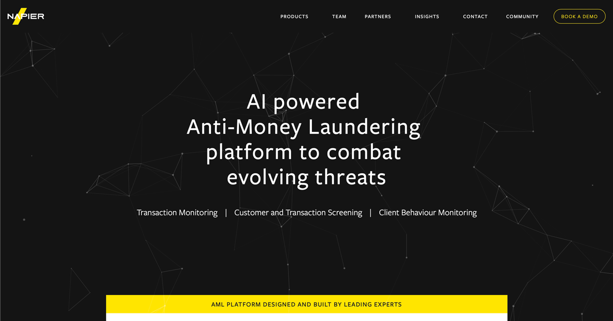 Napier: AI powered Anti-Money Laundering platform to combat evolving ...