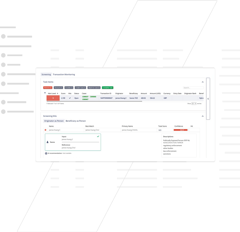 Transaction Screening | AML Screening Solutions | Napier
