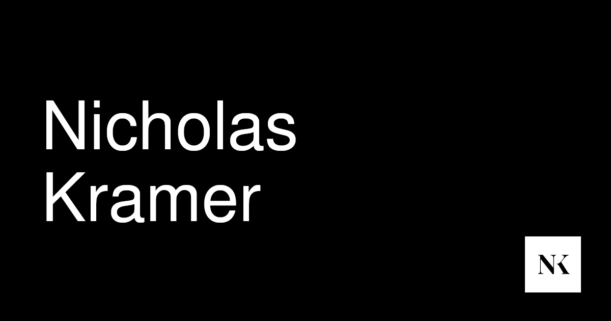 Nicholas Kramer | Digital Designer