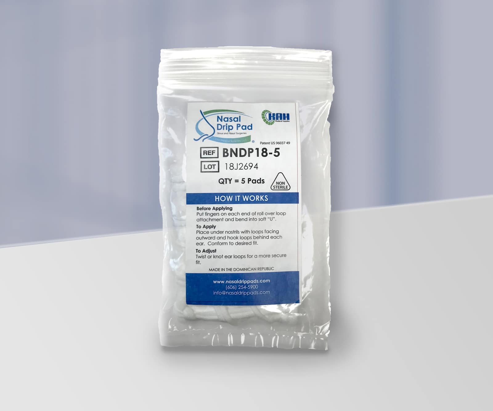 Nasal Drip Pads - A Better Solution to Nasal Dressings