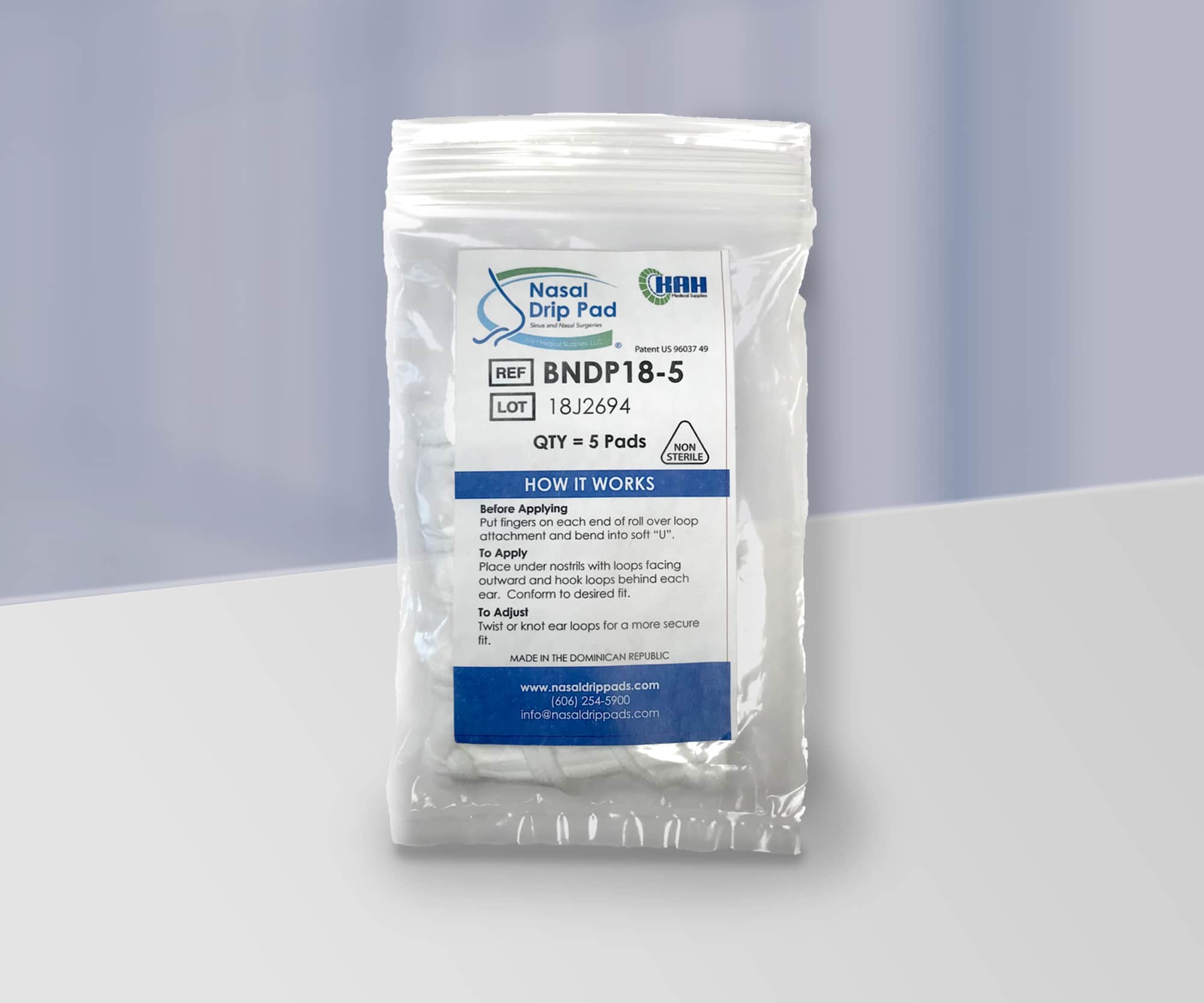 Nasal Drip Pads - A Better Solution to Nasal Dressings