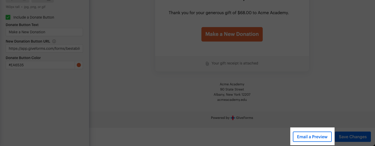 Campaign Email Template - GiveForms