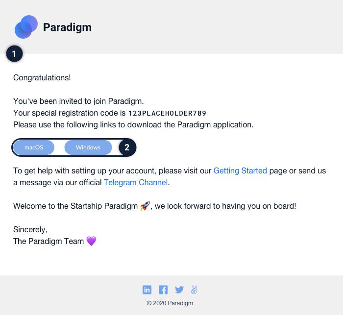 Getting Started – Register | Help Center | Paradigm