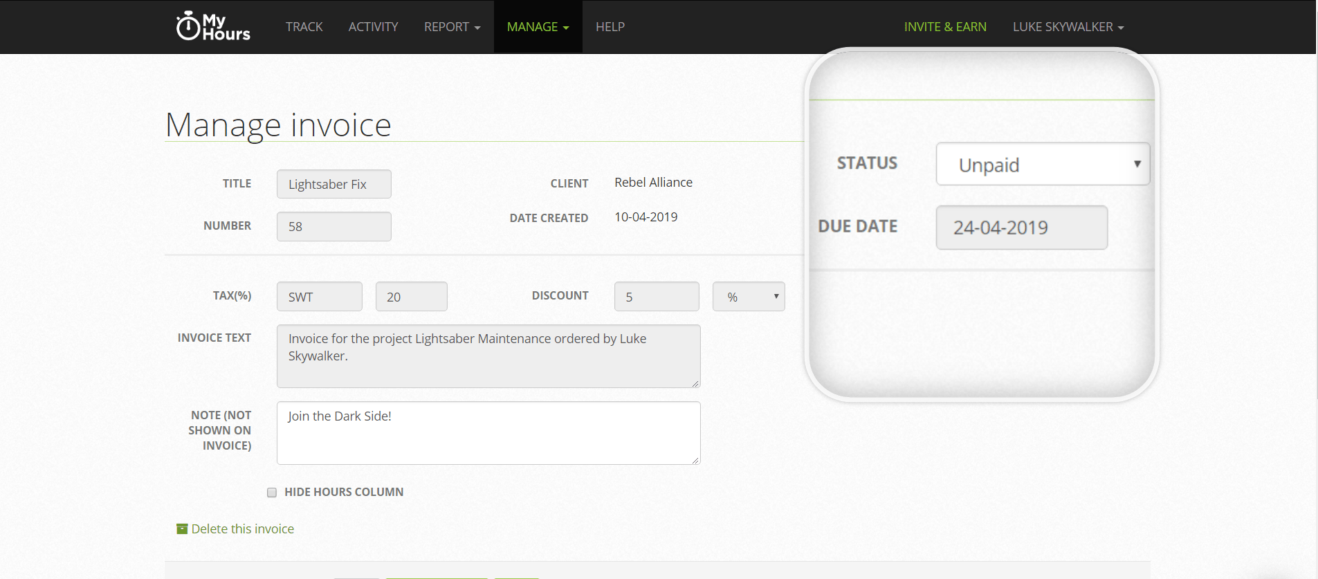 Log Hours At Work - My Hours