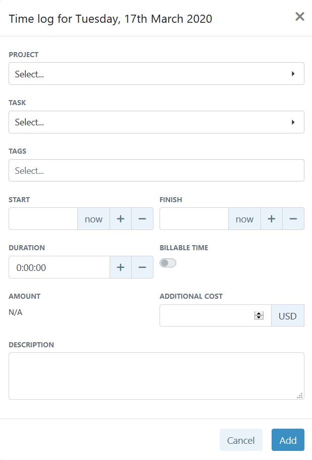 Time Tracking - My Hours