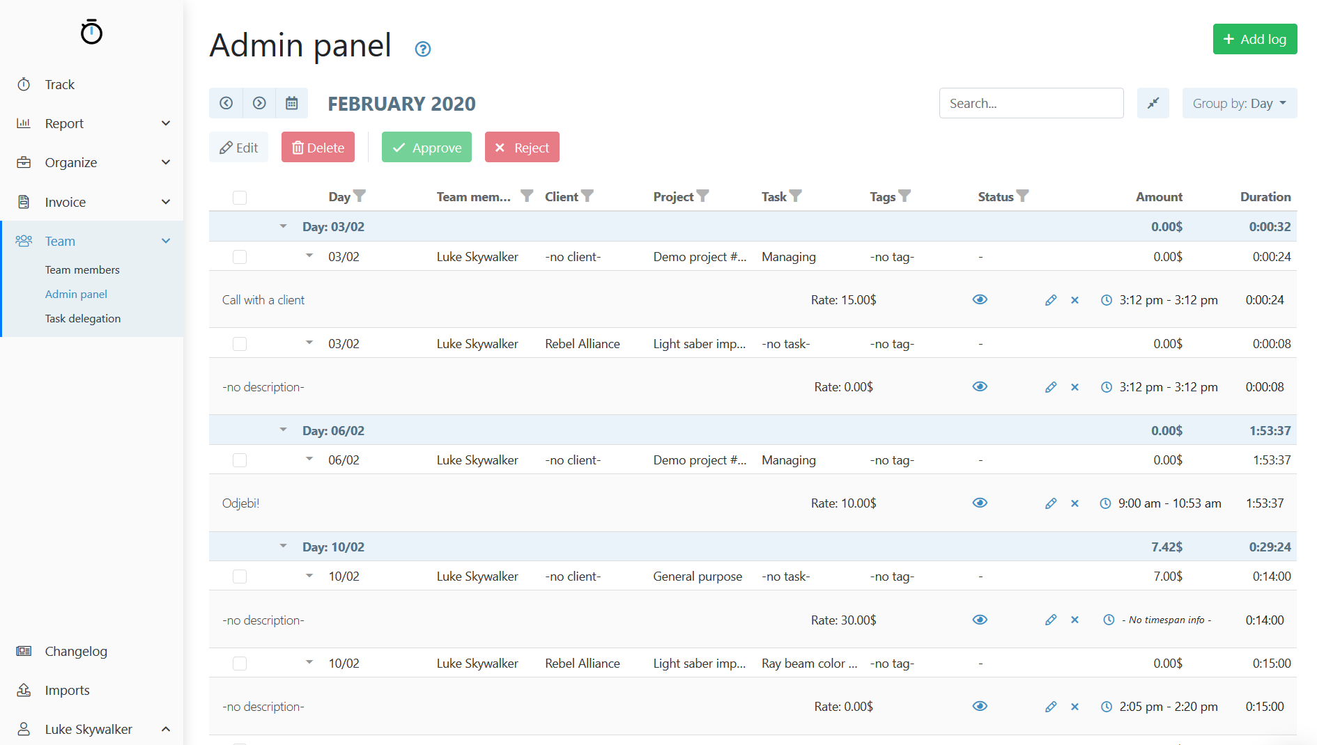 Time Tracking - My Hours
