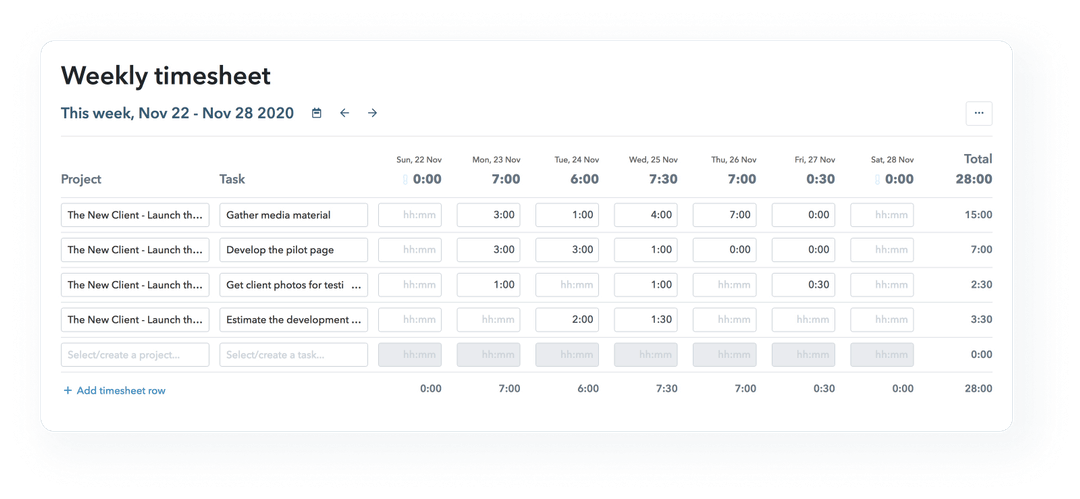 Free Online Timesheet App - My Hours