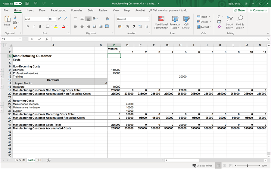 Excel™ spreadsheet for business cases: Shark Vs Excel™ - Shark Finesse