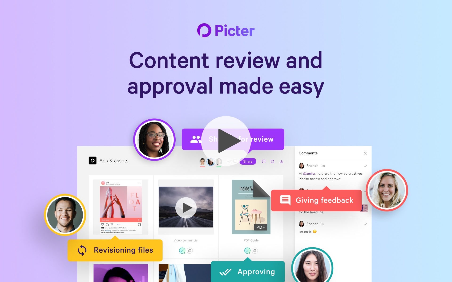Picter.com · Content review and approval made easy