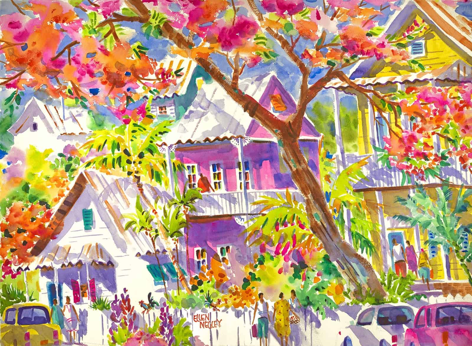 Tropical Gossip | Ellen Negley Watercolors