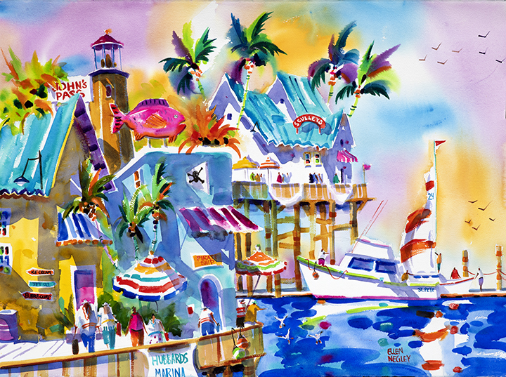 Johns Pass Village | Ellen Negley Watercolors