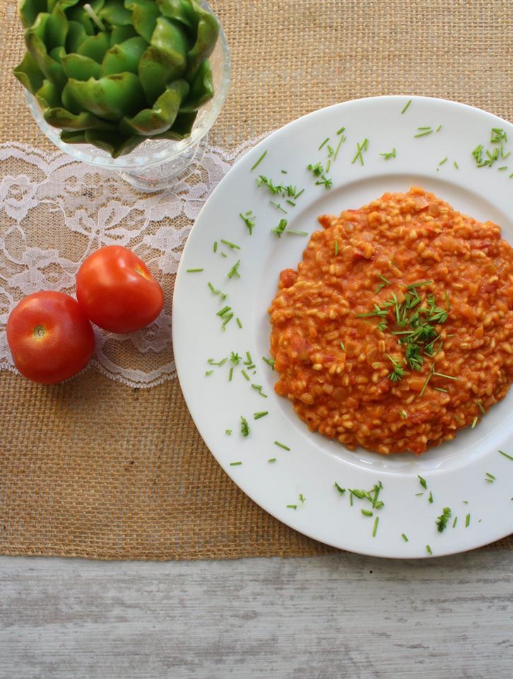 Birkkalan sydänystävän speltti-tomaattirisotto - Birkkalan reseptit