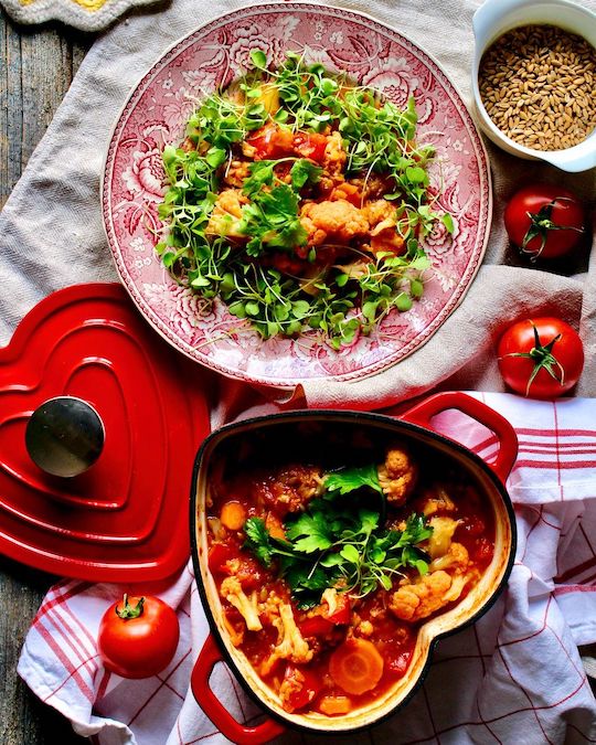 Tomaattinen spelttijyväpata - Birkkalan reseptit