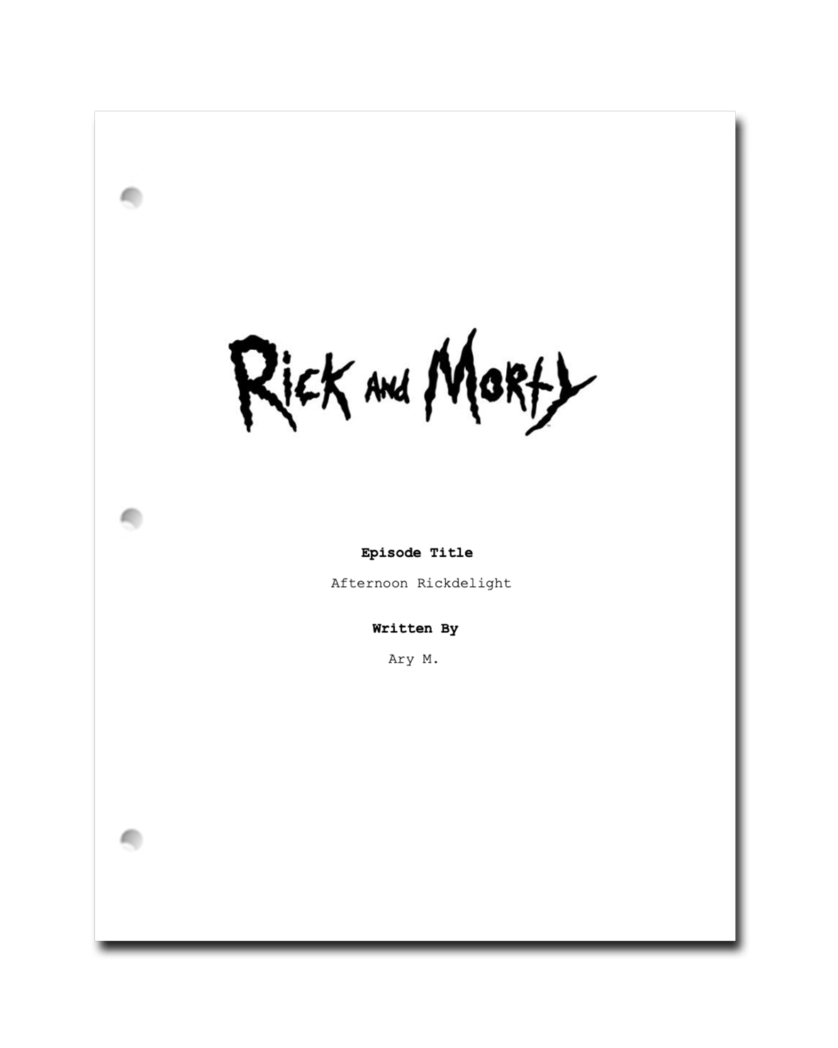 D pression Nerveuse Publier Pelle Rick And Morty Script Selle Piston
