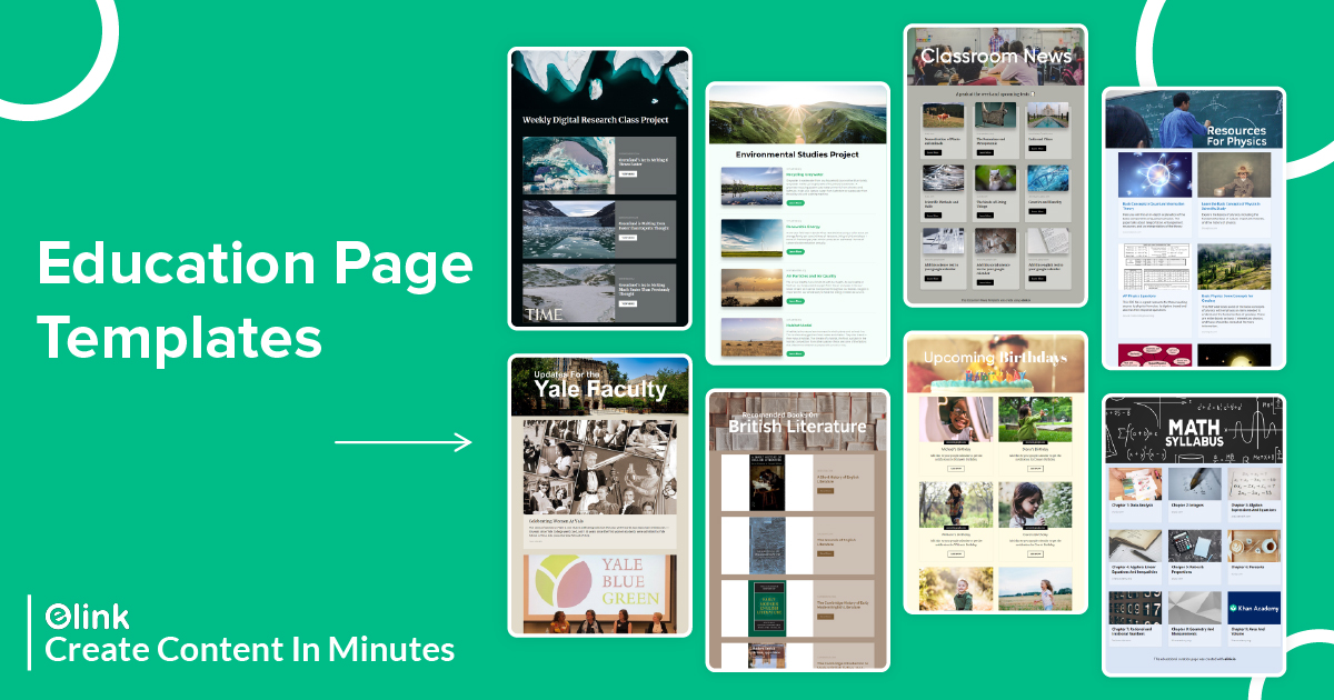 Education Curation Templates | elink.io