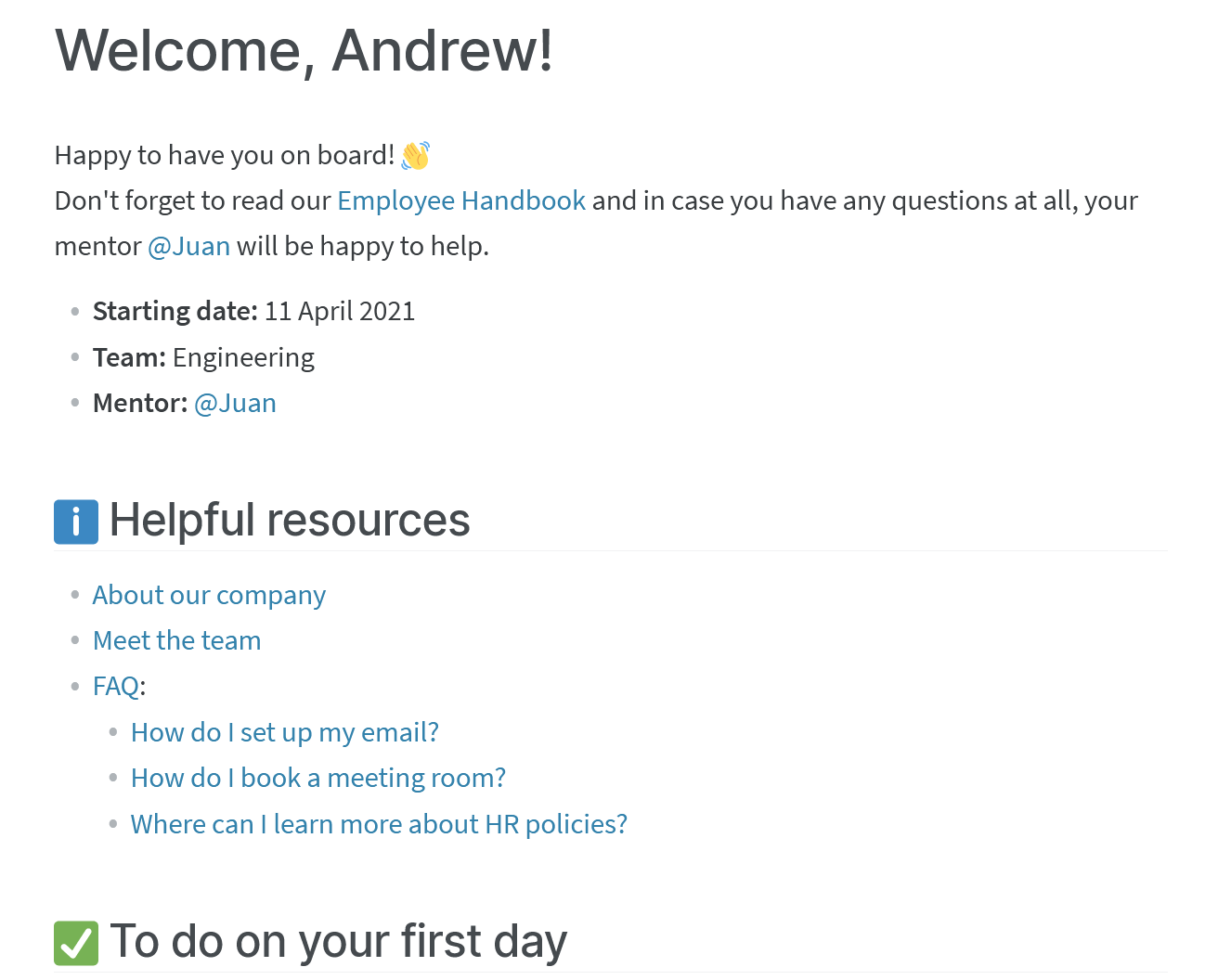 17 Unique Ways To Welcome A New Employee Right