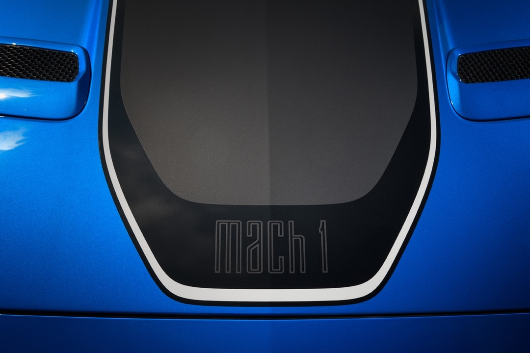 RE-IMAGINED MACH 1 Ford designers updated the Mach 1 logo to match the ...