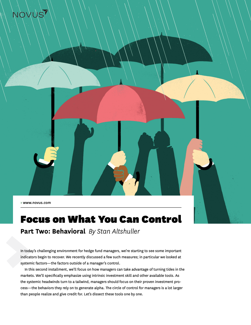 Focus On What You Can Control, Part Two: Behavioral