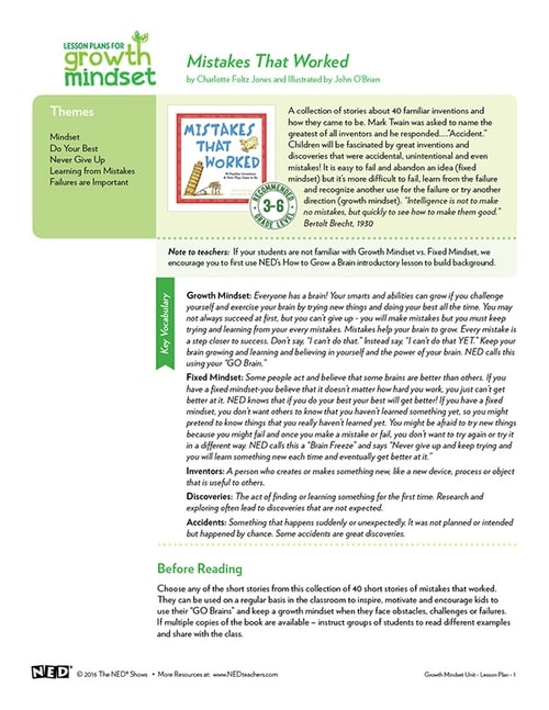 Teacher Resources | Growth Mindset Lessons