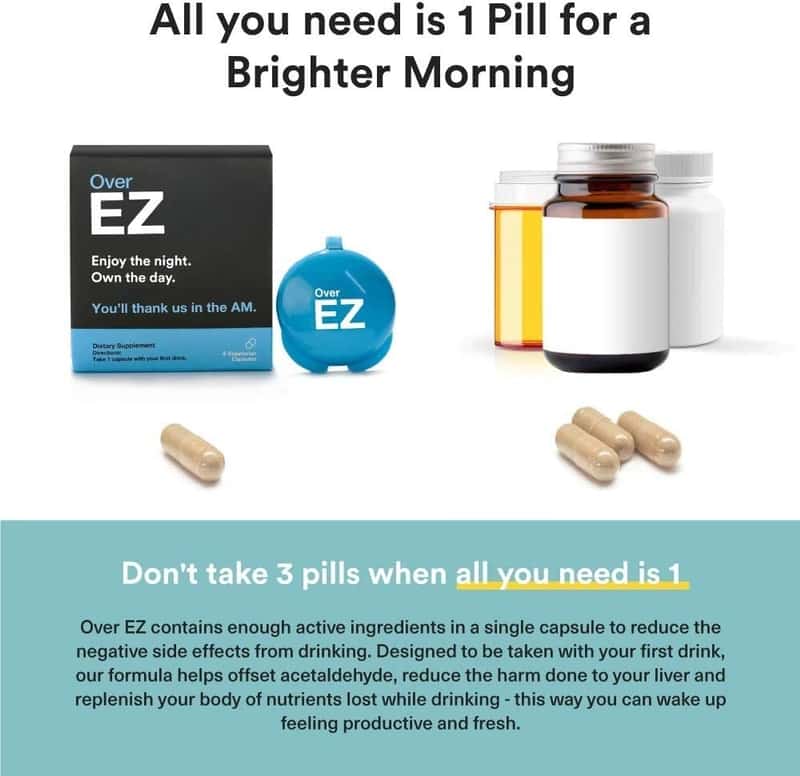 Over EZ Hangover Cure & Prevention Pills in Canada | EZ Lifestyle