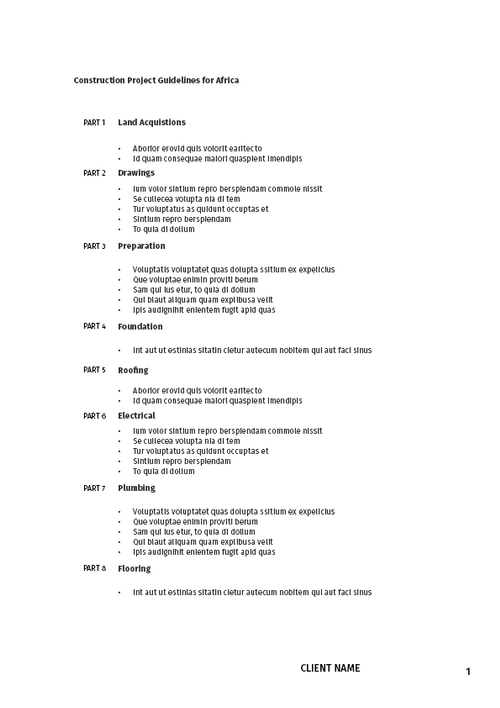 Construction Guidelines