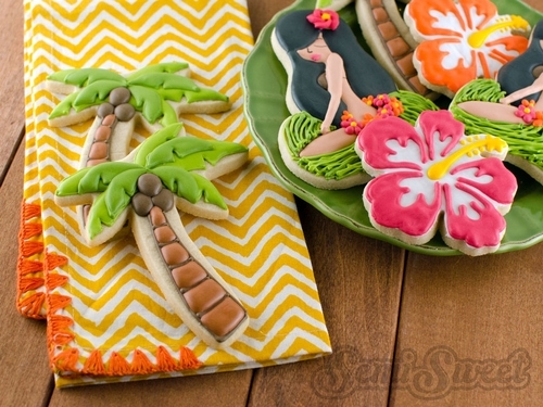 Layered Palm Tree Cookies