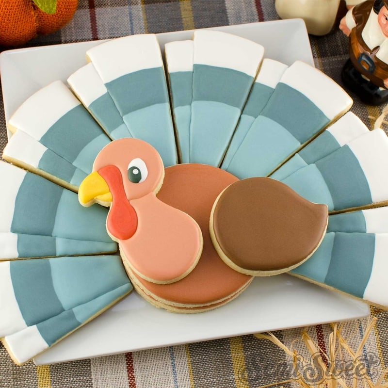 Simple Thanksgiving Turkey Cookies