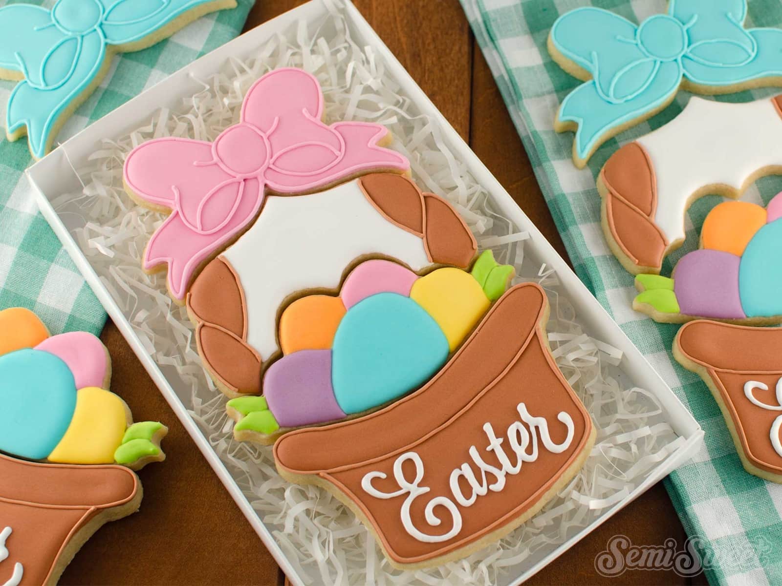How to Make an Easter Basket Cookie Set