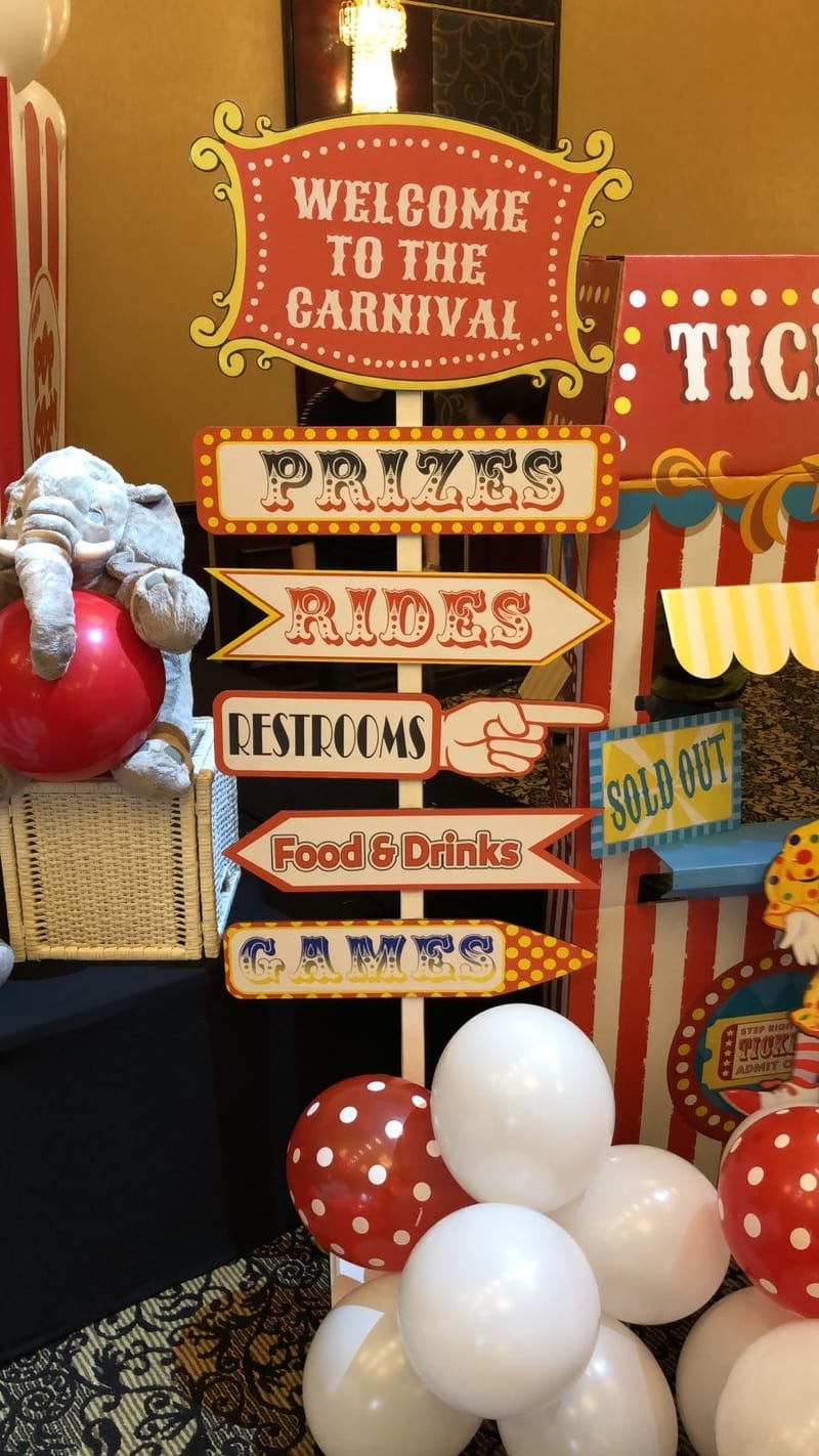 Carnival Welcome Sign - Circus Theme