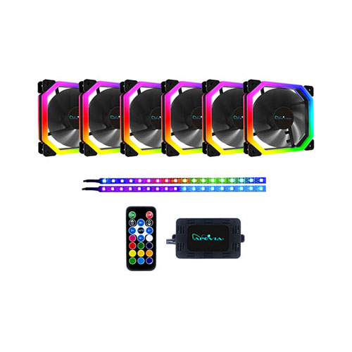 Apevia | PH612L2S-RGB / PN6P2-RGB | 120mm RGB | Cooling Fan